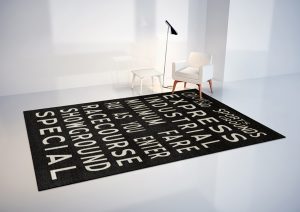 Typography + rugs = winning! - The Interiors Addict
