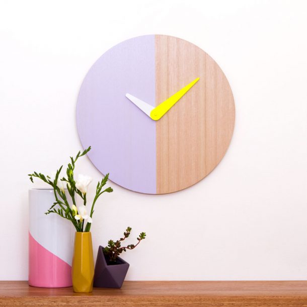 New timber and laser cut acrylic clocks - The Interiors Addict