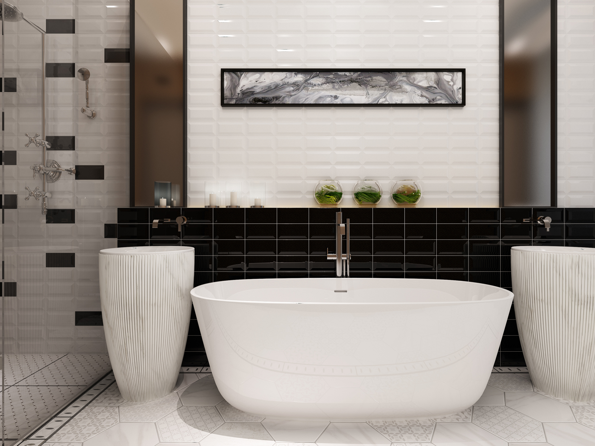 How to: Be creative with white tiles - The Interiors Addict