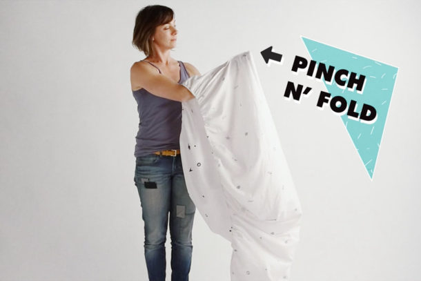 How to: Fold a fitted sheet into a perfect square - The Interiors Addict