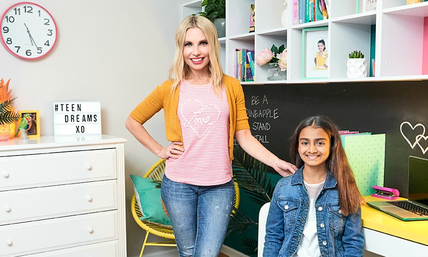 Tween girl bedroom makeover by Cherie Barber for $500 - The Interiors ...