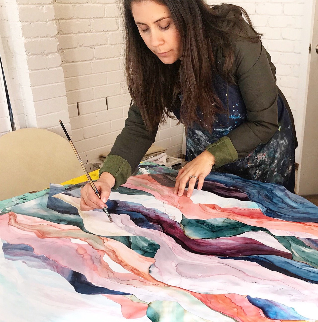 Meet teacher turned abstract artist Celeste Wrona - The Interiors Addict