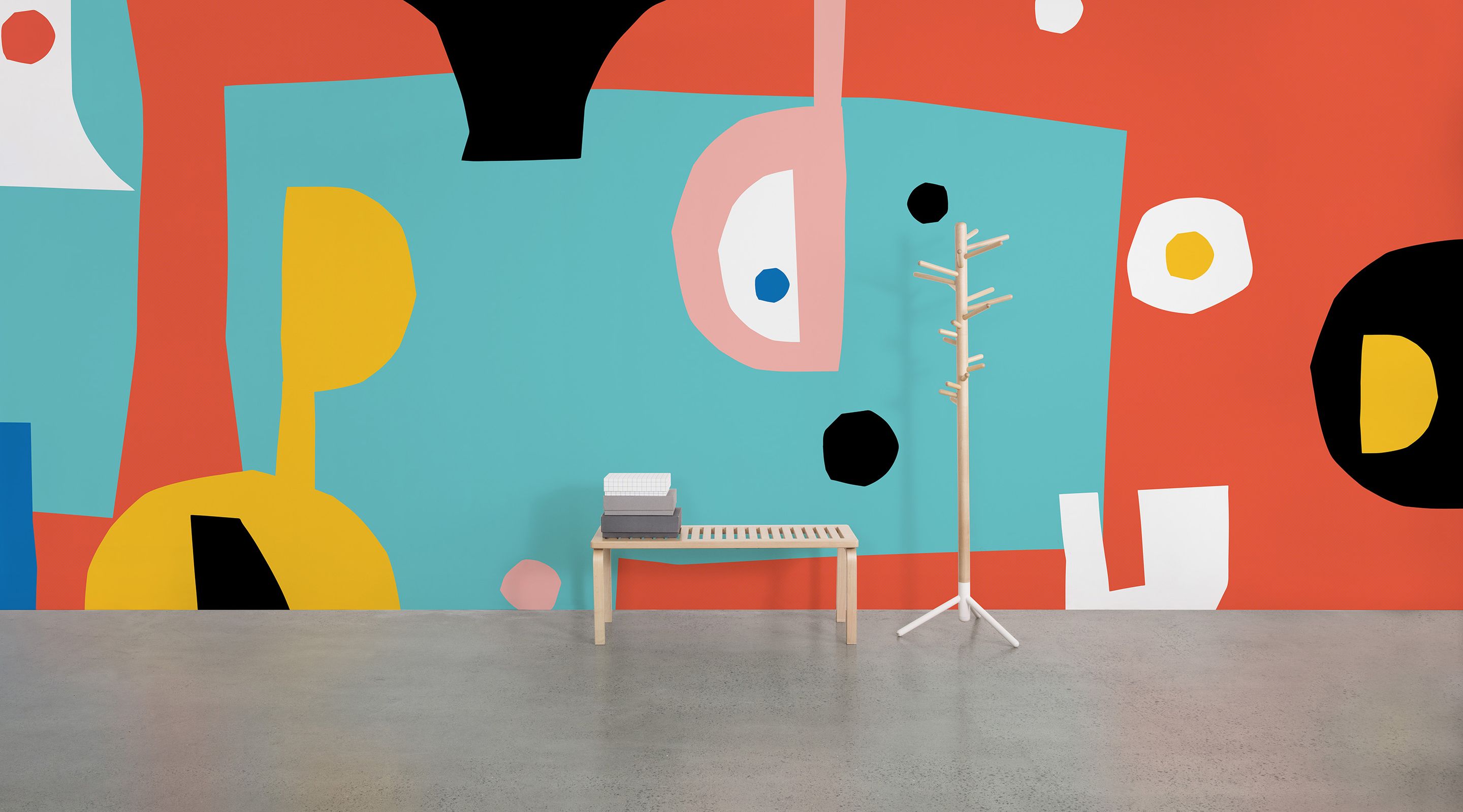 Hot find: Bold, bright murals inspired by design greats - The Interiors ...