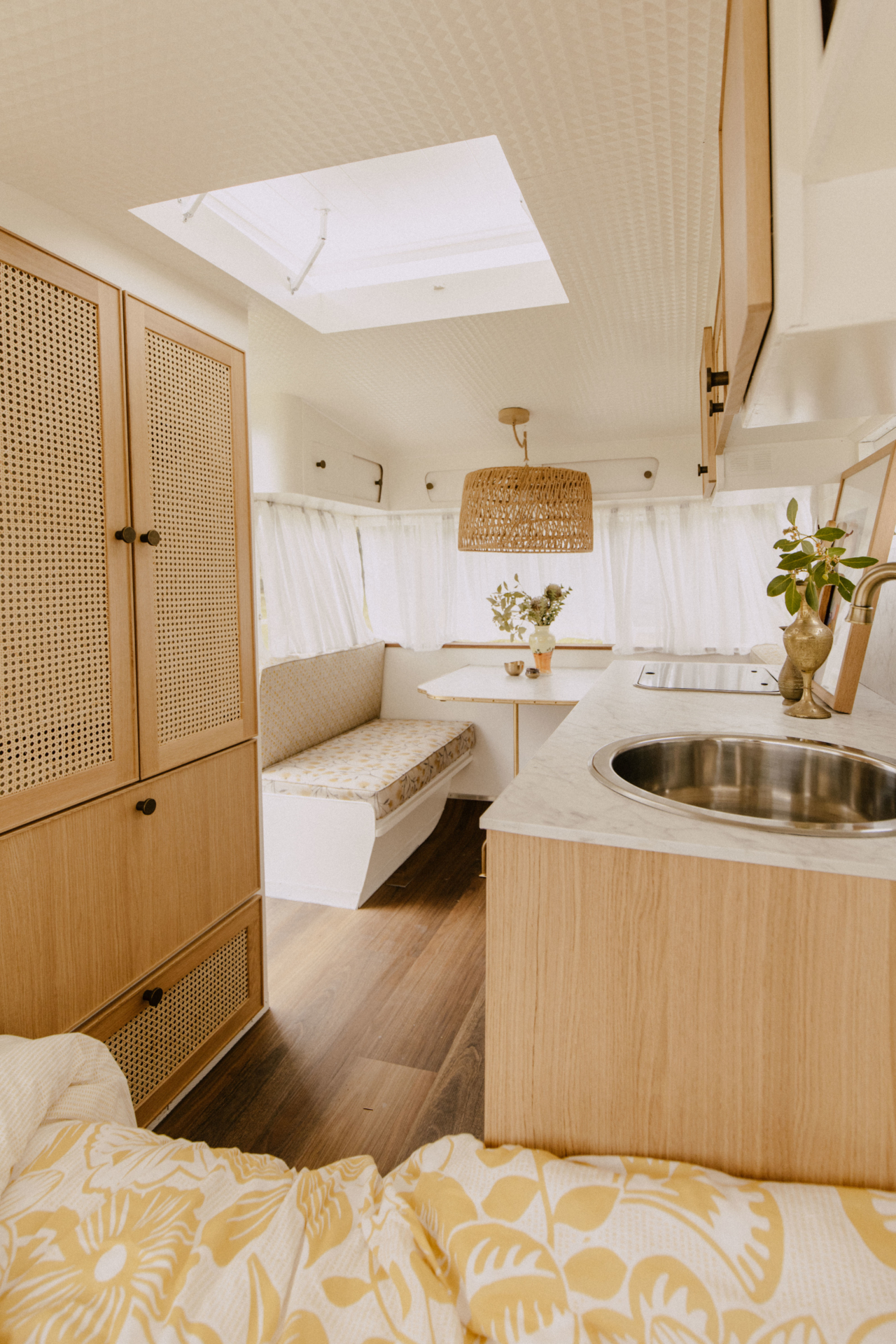 Michael & Carlene's latest vintage caravan: Bumblebee - The Interiors ...