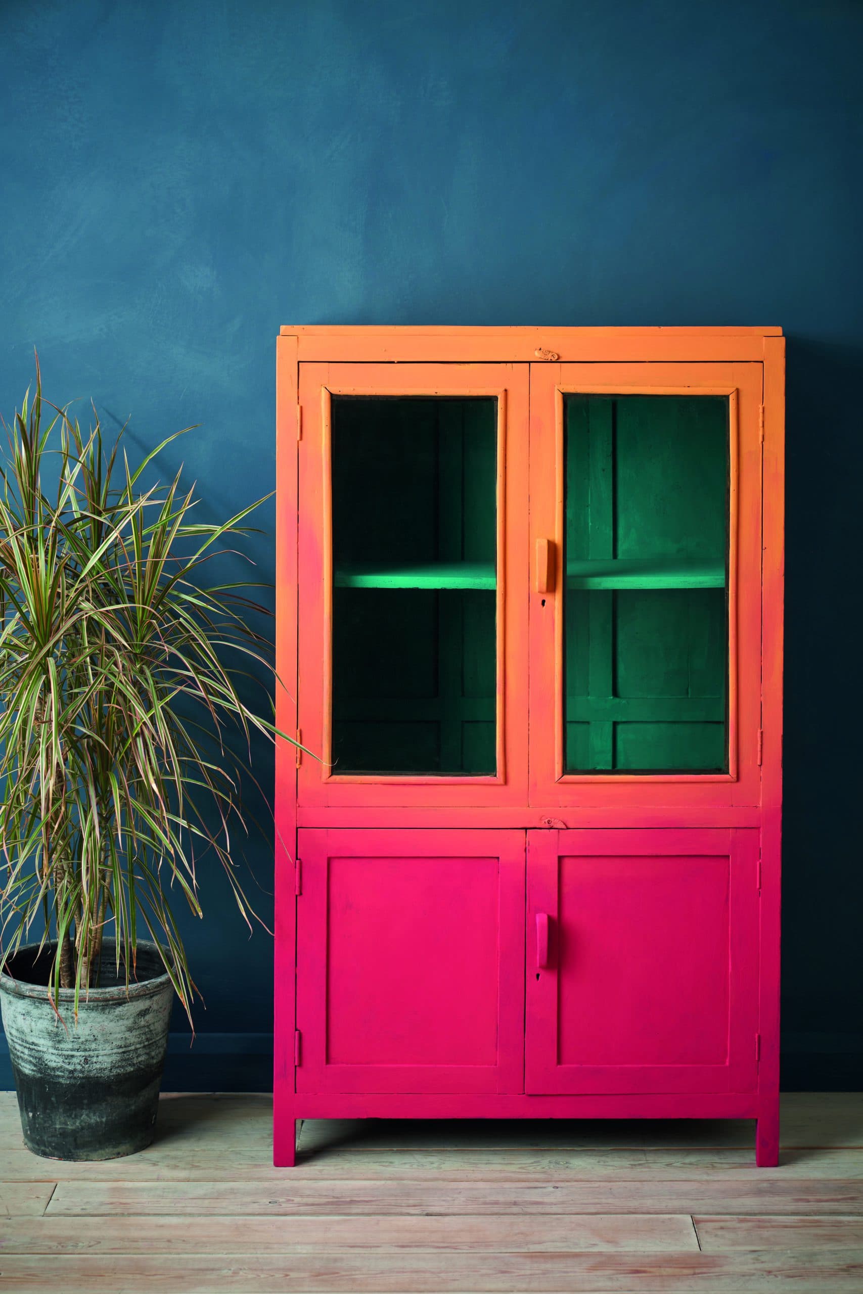 Chalk Paint project: how to create an ombre sunset cabinet - The ...