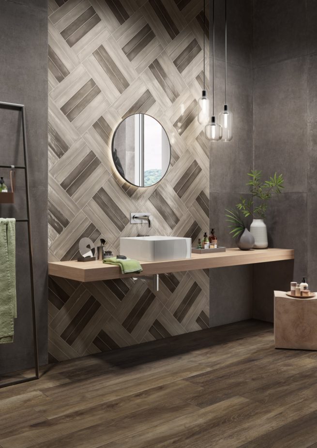 5 new ways to lay subway tiles - The Interiors Addict