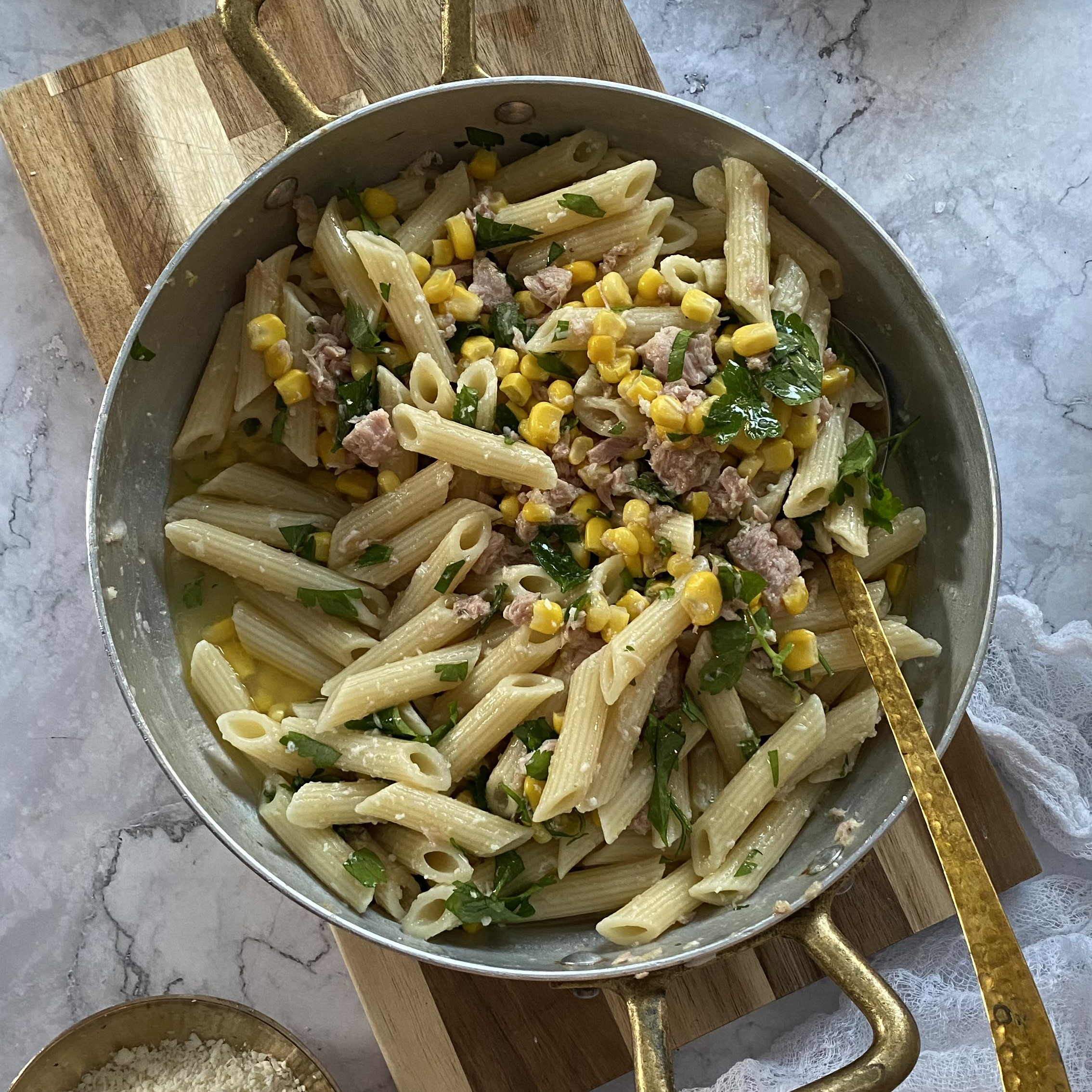 Foodie Friday: Easy corn, tuna and lemon penne pasta - The Interiors Addict