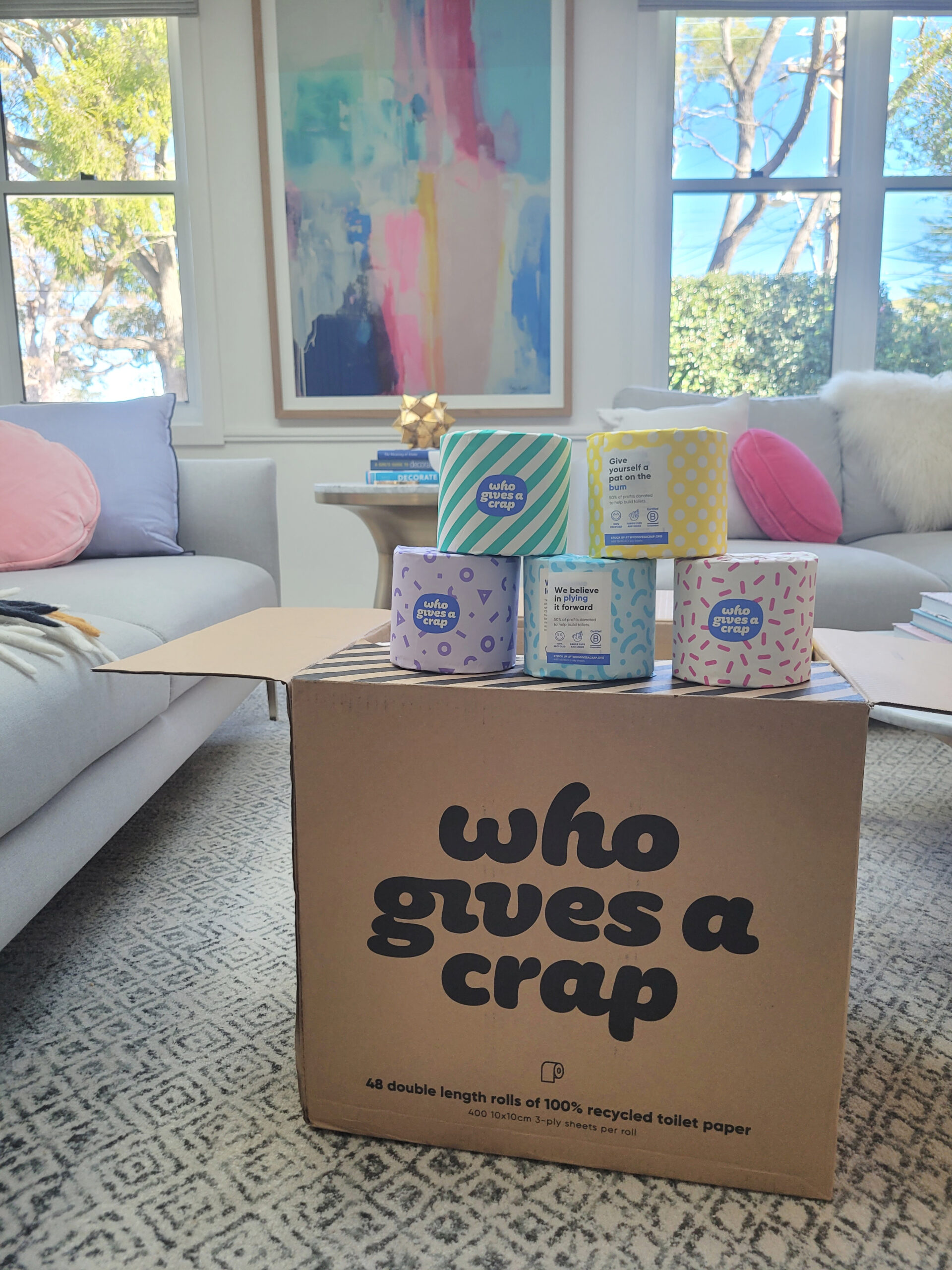 Who Gives A Crap: toilet paper but make it cute! - The Interiors Addict