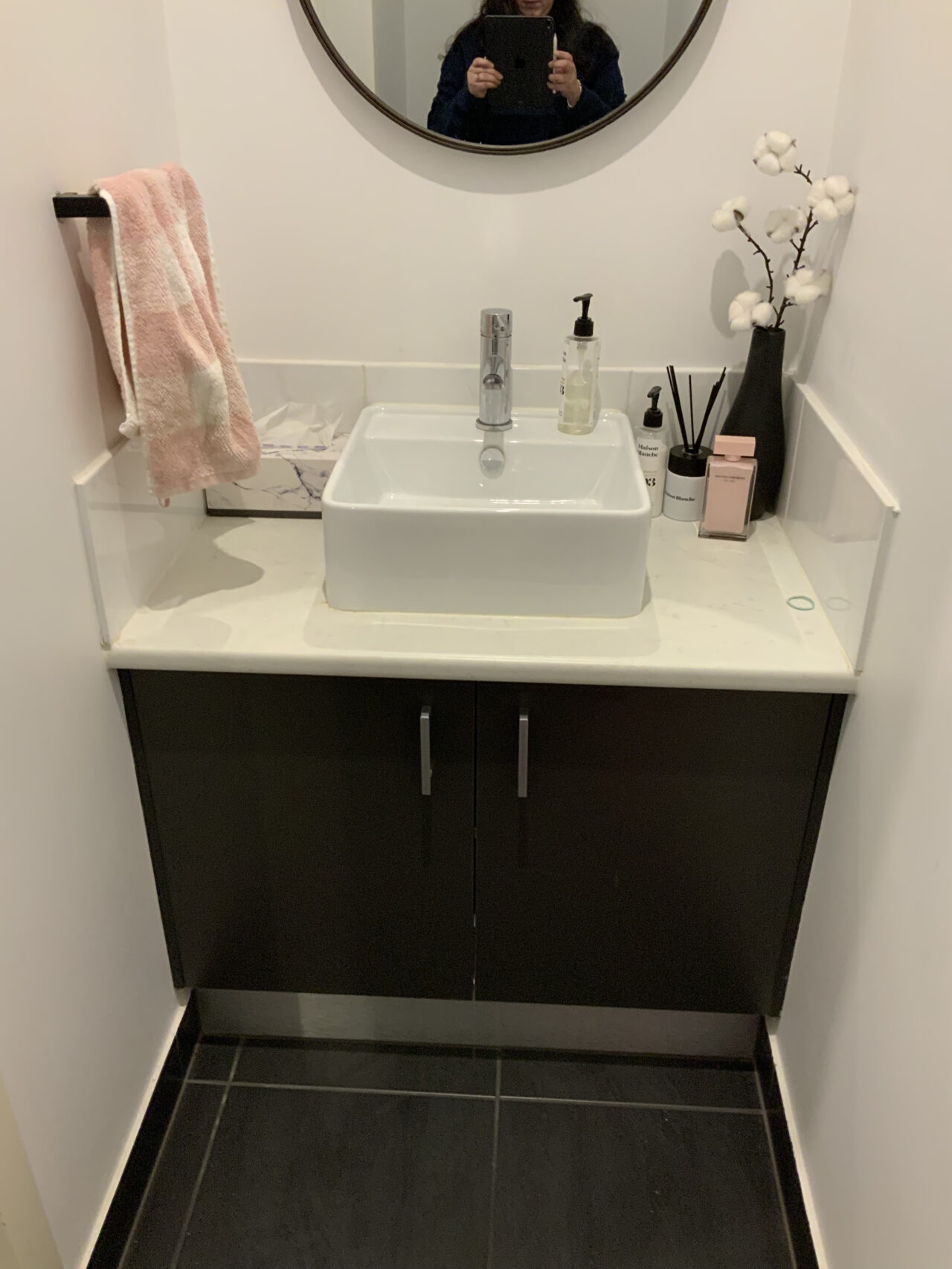 DIY: Powder room and laundry makeover for under $500! - The Interiors ...