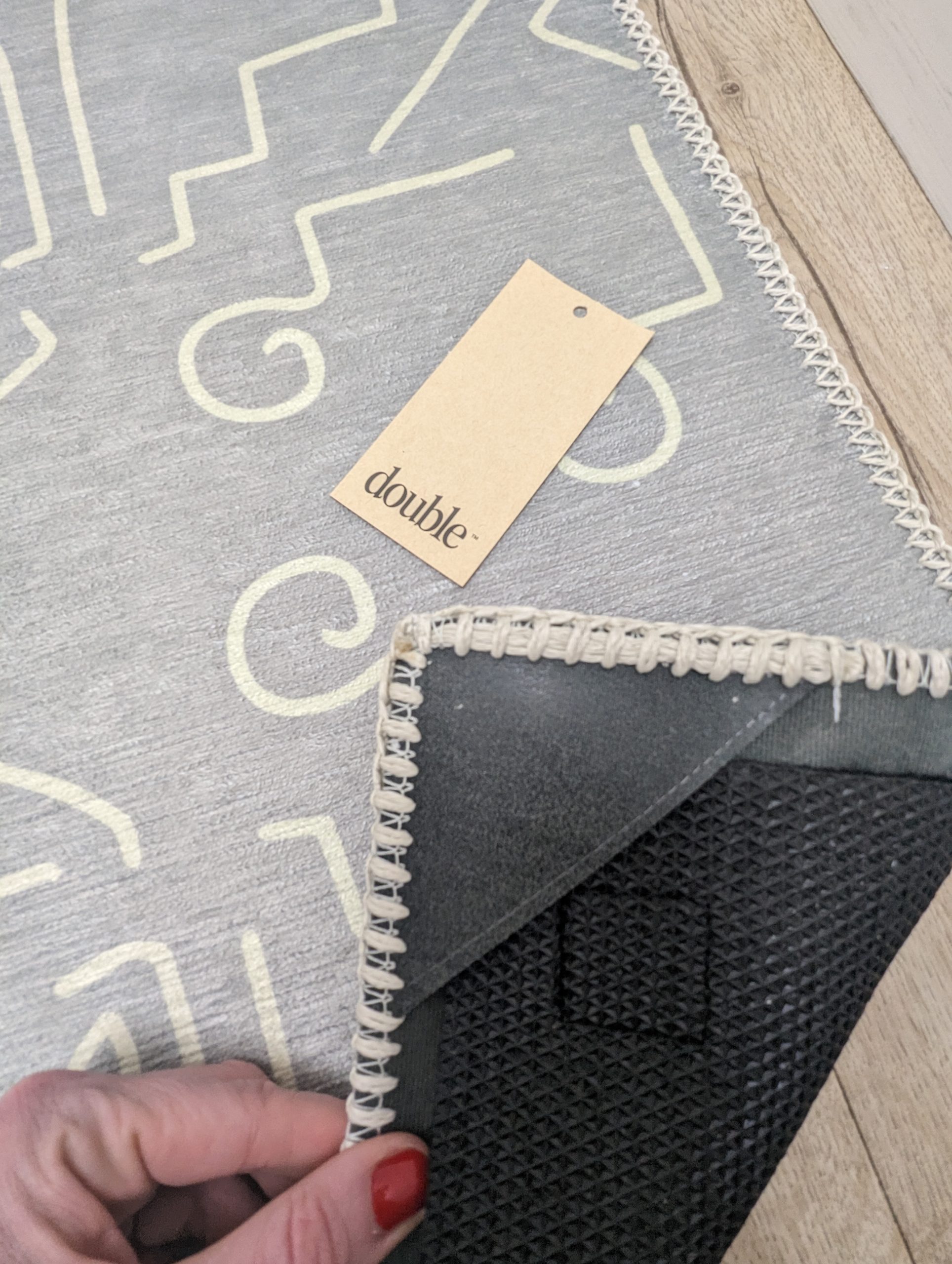 New double layered rug lets you easily remove the top and wash it - The ...