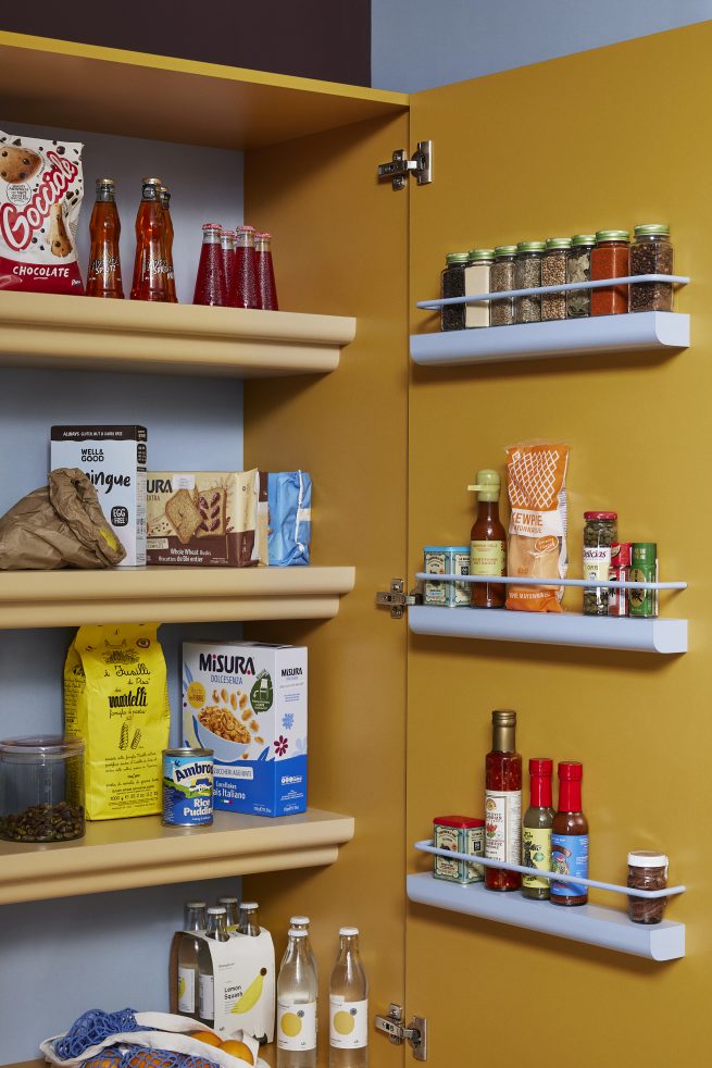 Curved diner-style seating the hero in colourful designer kitchen - The ...