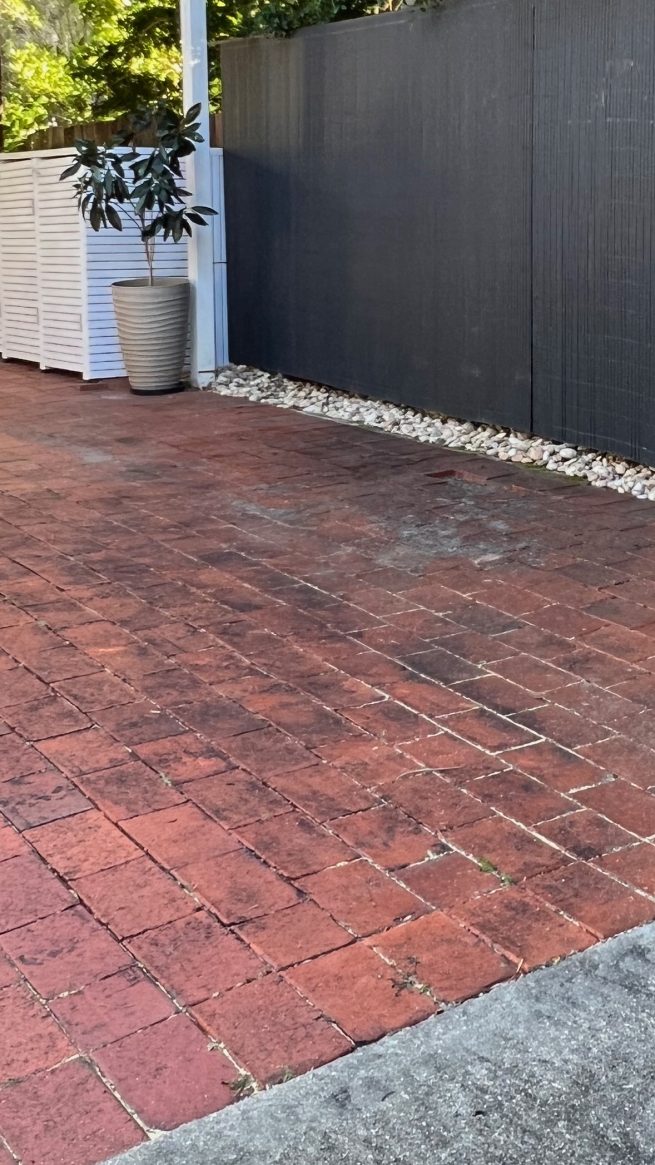 Save money painting concrete pavers instead of replacing them
