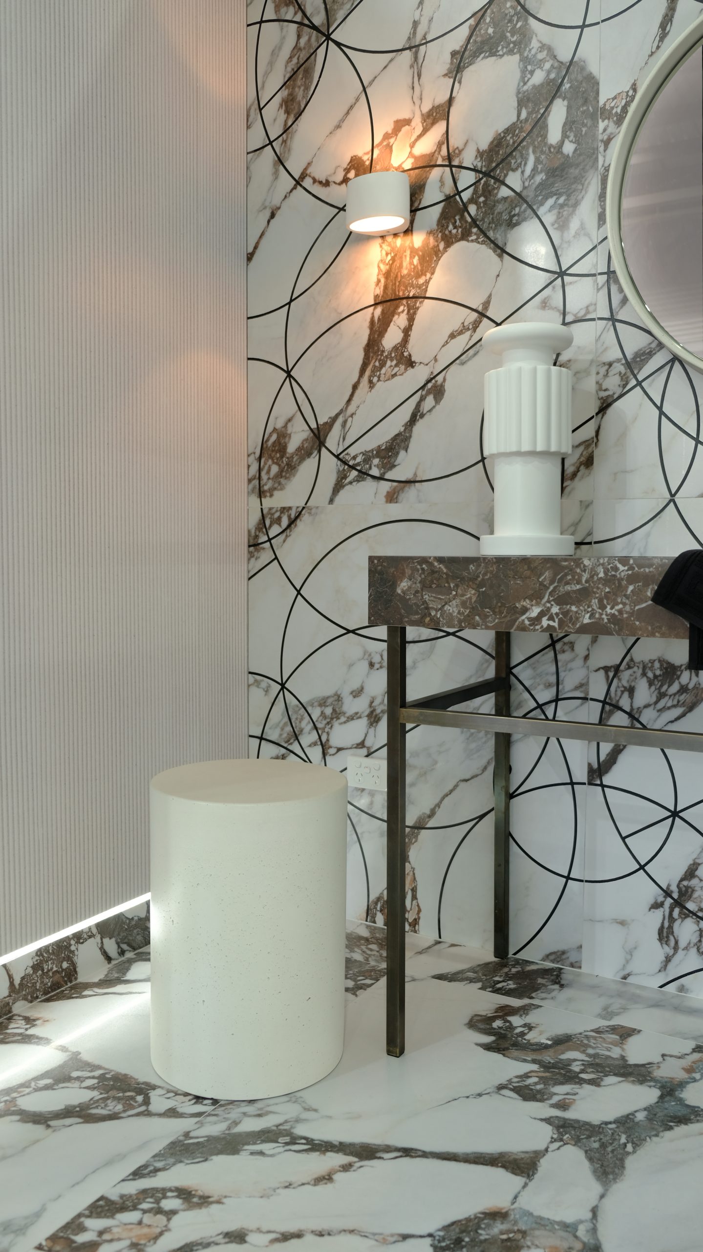 Stunning brass-inlaid porcelain tiles the star of new collab - The ...