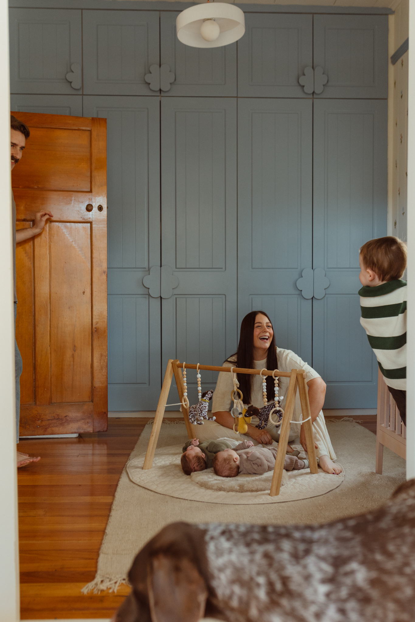 Stunning blue wardrobes the star of DIY nursery project - The Interiors ...