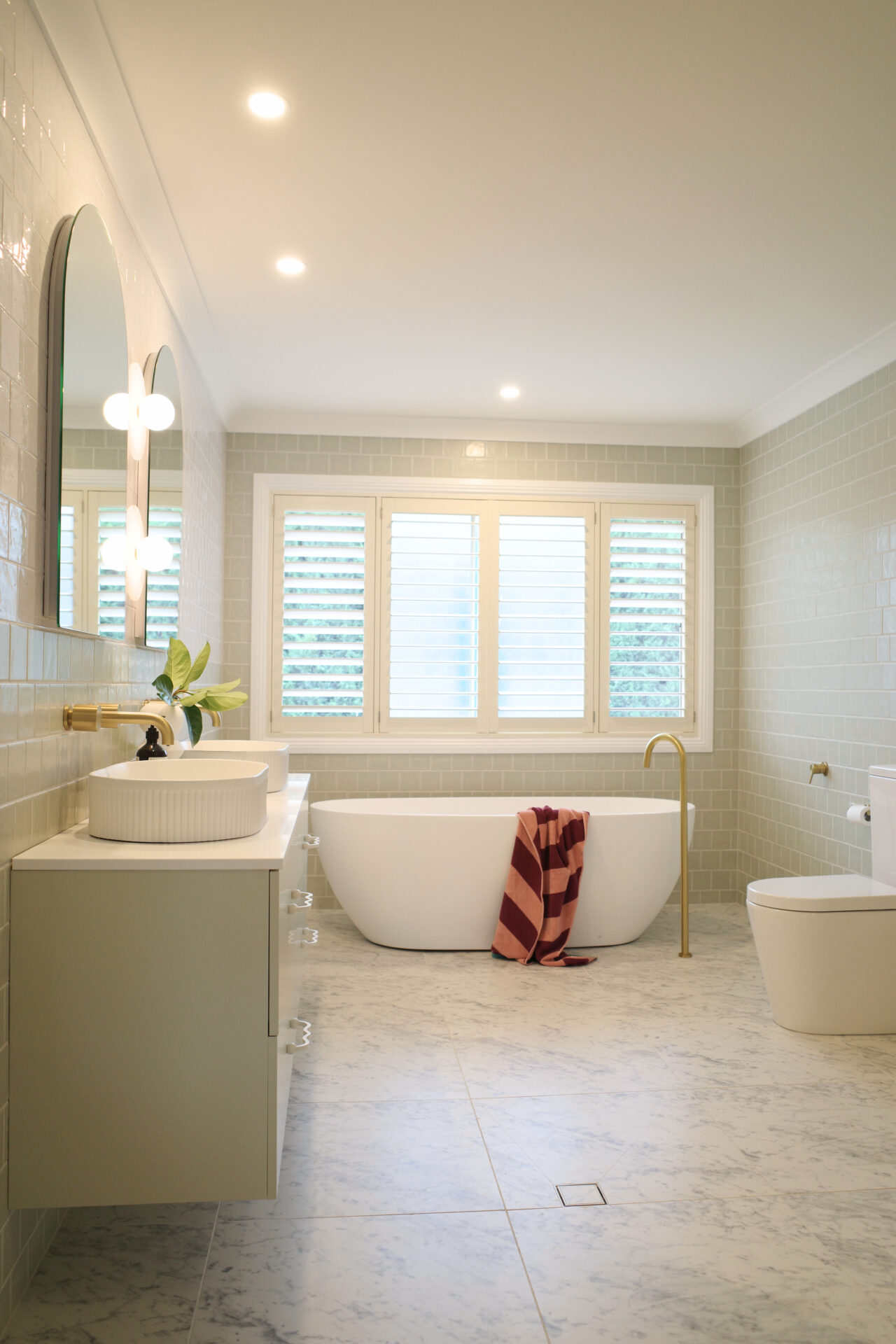 Home gets two new bathrooms which add subtle colour - The Interiors Addict
