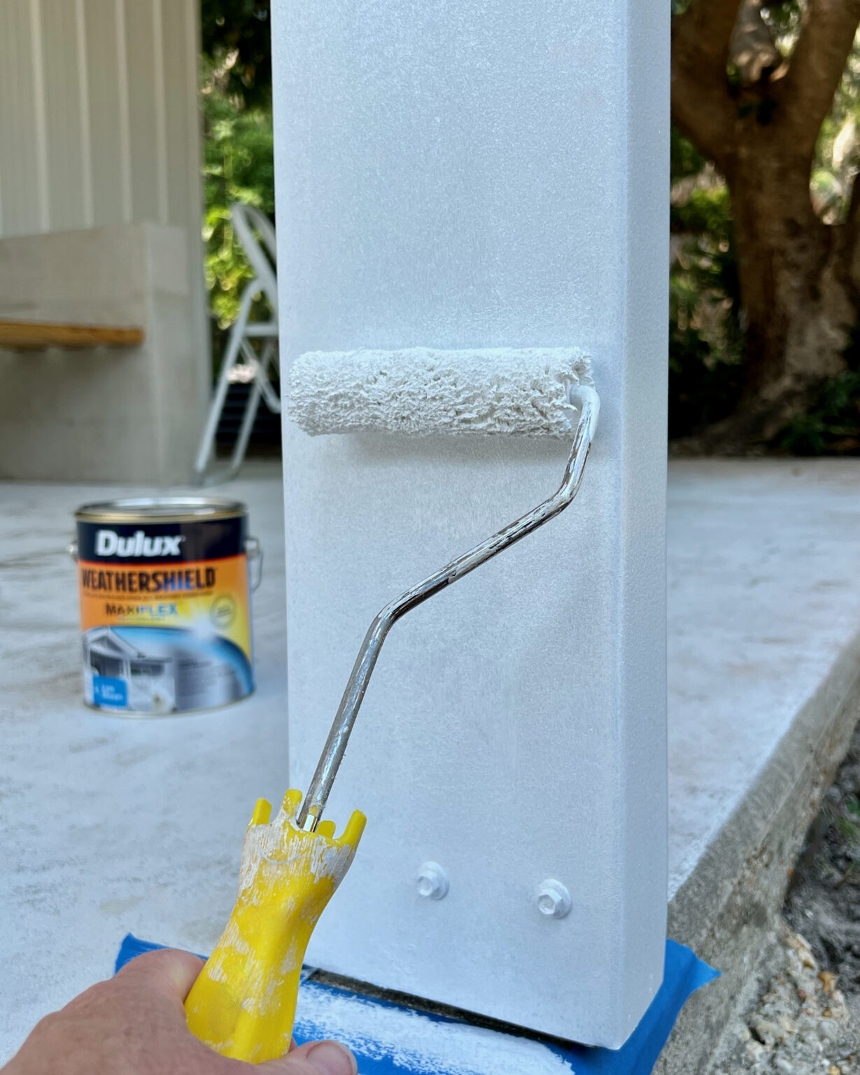 From carport to entertaining area with a clever paint technique - The ...